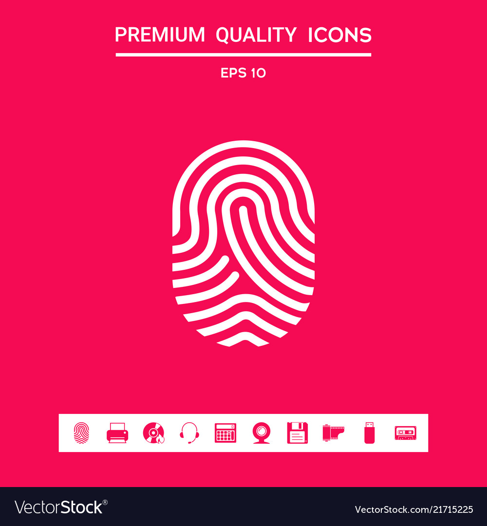 Fingerprint scanned finger icon graphic Royalty Free Vector Fingerprint scanned finger icon graphic Royalty Free Vector