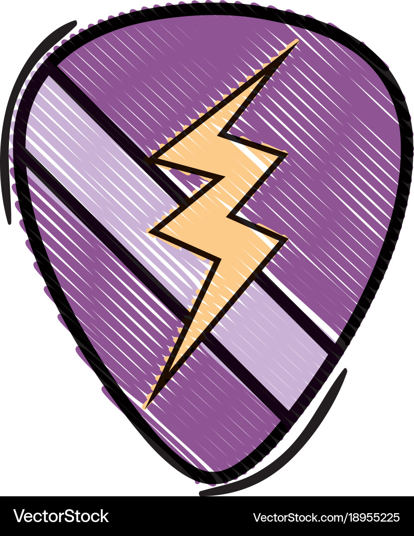 Grated rock emblem with thunder symbol design Vector Image