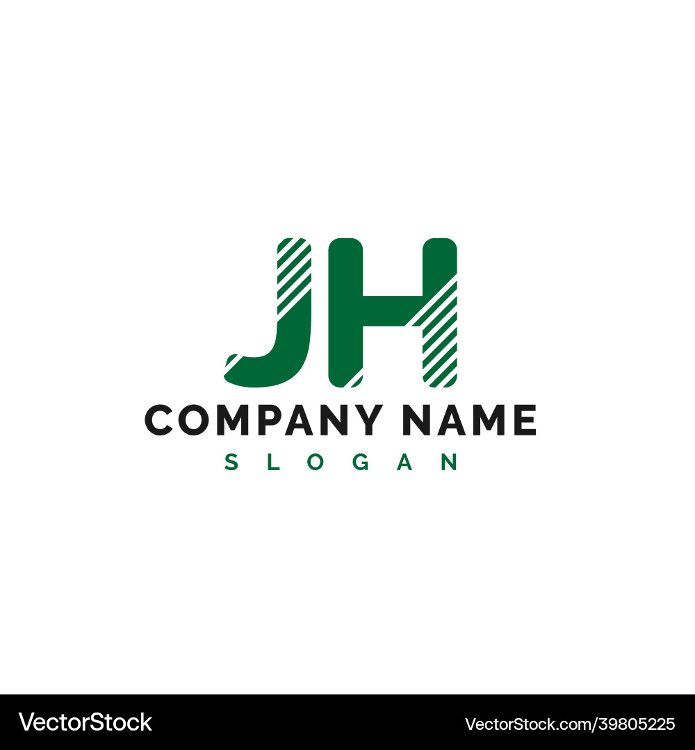 Jh letter logo design letter logo Royalty Free Vector Image