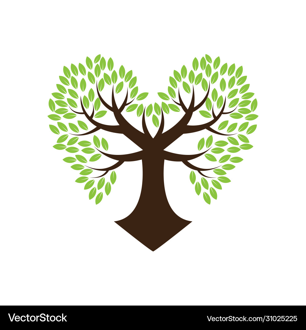 Love tree hearth for tree care company Royalty Free Vector