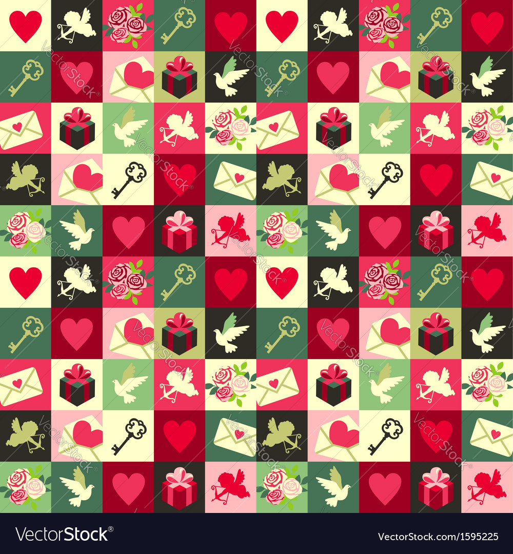 Pattern valentine Royalty Free Vector Image - VectorStock