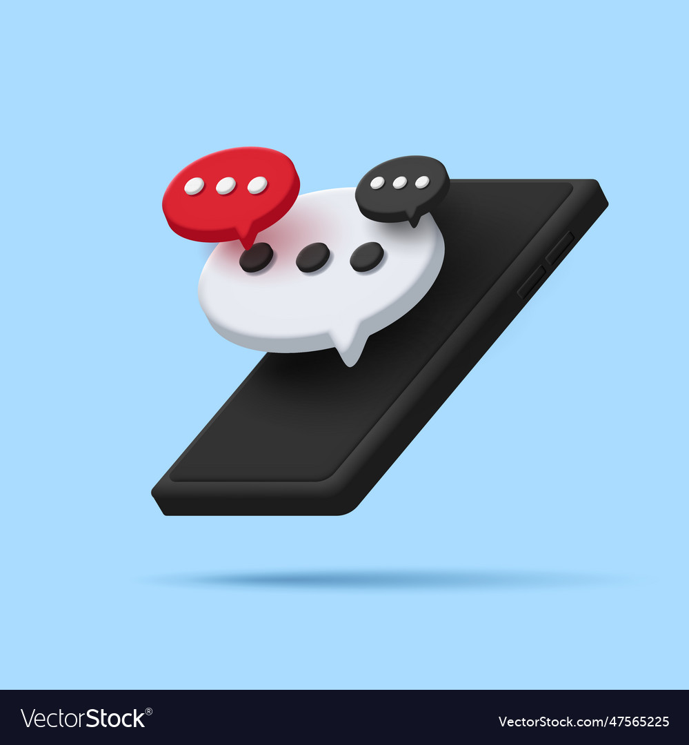 Speech dialogue bubbles in perspective poping up Vector Image