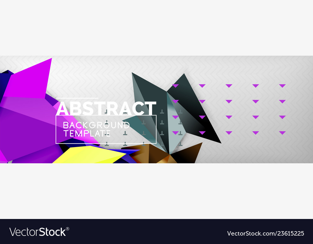 Triangles background techno template Royalty Free Vector