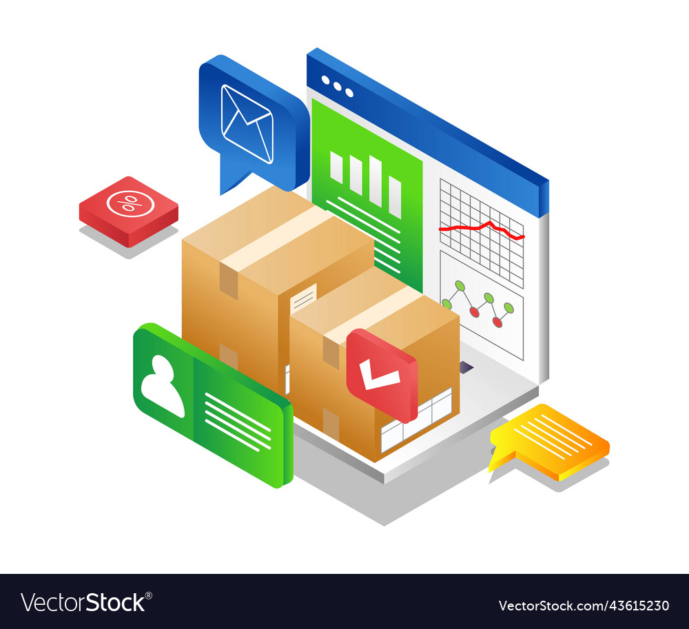 Analyze shipments Royalty Free Vector Image - VectorStock Analyze shipments Royalty Free Vector Image - VectorStock