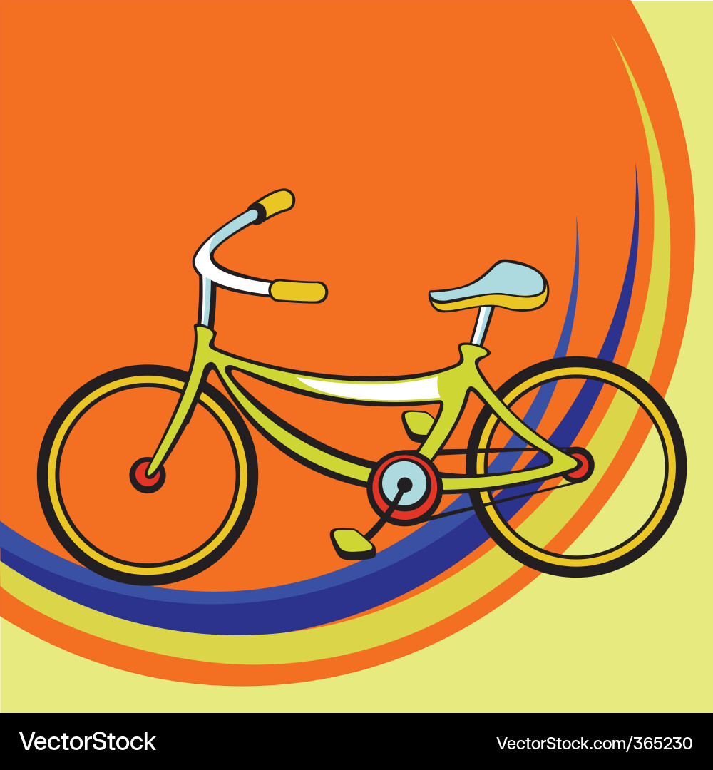 Funny bicycle Royalty Free Vector Image - VectorStock