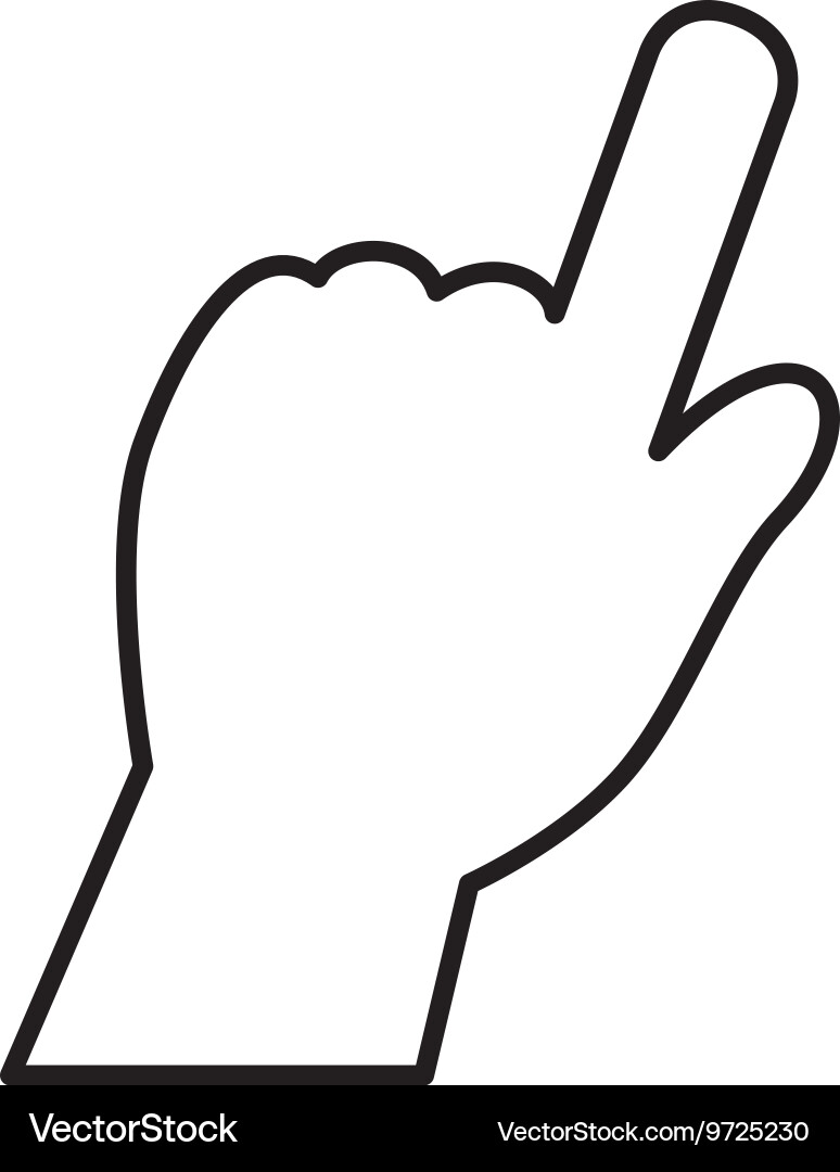 Gesture with fingers icon human hand design Vector Image