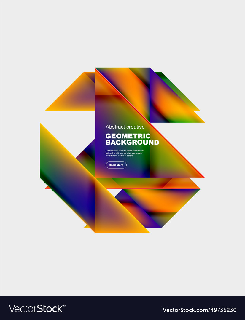 Gradient triangles abstract background Royalty Free Vector