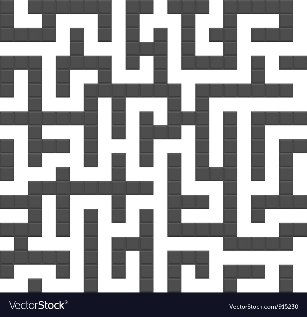 Infinite maze seamless background pattern Vector Image