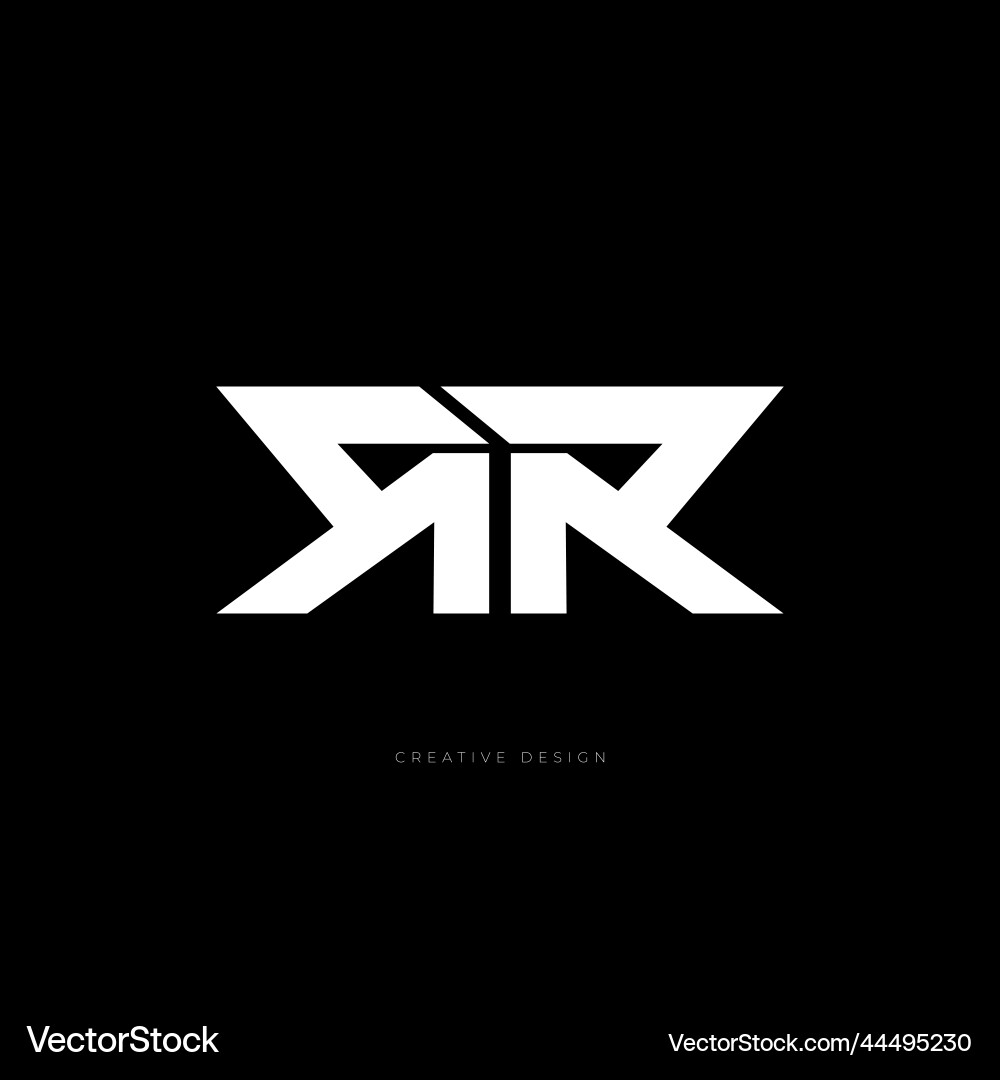 Letter branding design rr logo Royalty Free Vector Image