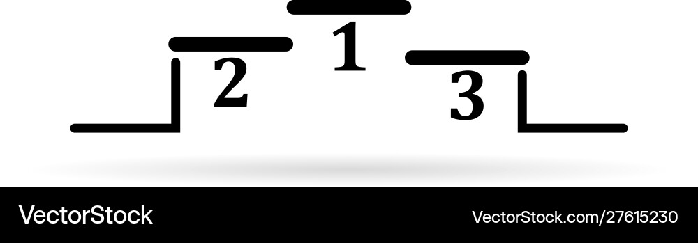 Linear award podium symbol sporting achievemen Vector Image