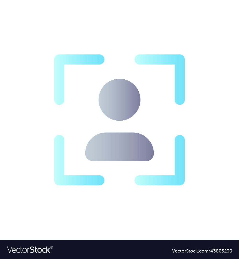 Profile Image Flat Gradient Color Ui Icon Vector Image 