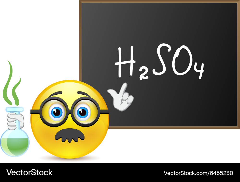 Smile teacher chemistry Royalty Free Vector Image