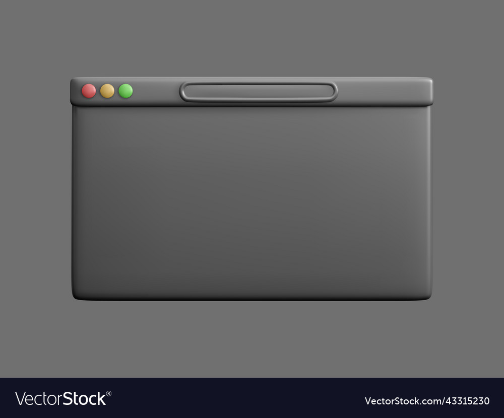 Web browser window template blank screen Vector Image Web browser window template blank screen Vector Image
