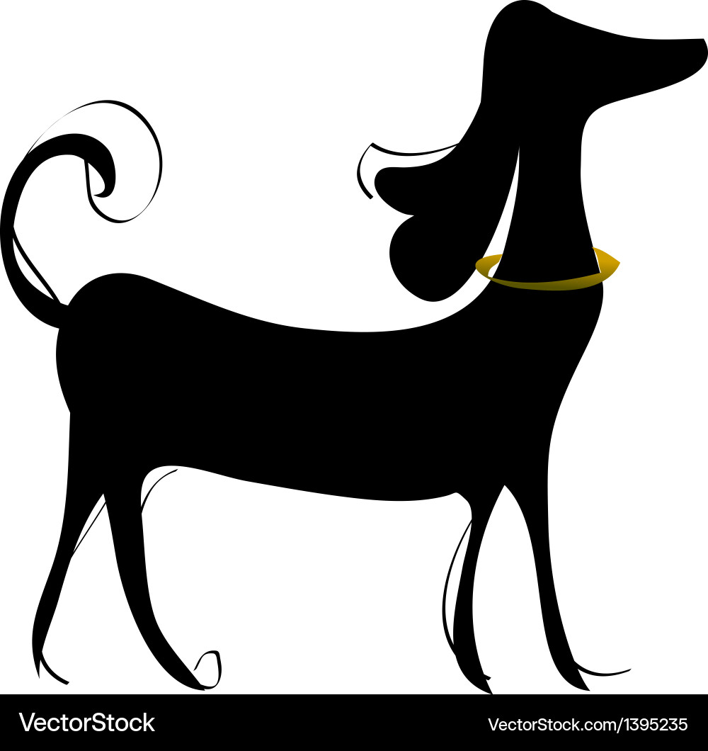 A shadow of dog Royalty Free Vector Image - VectorStock