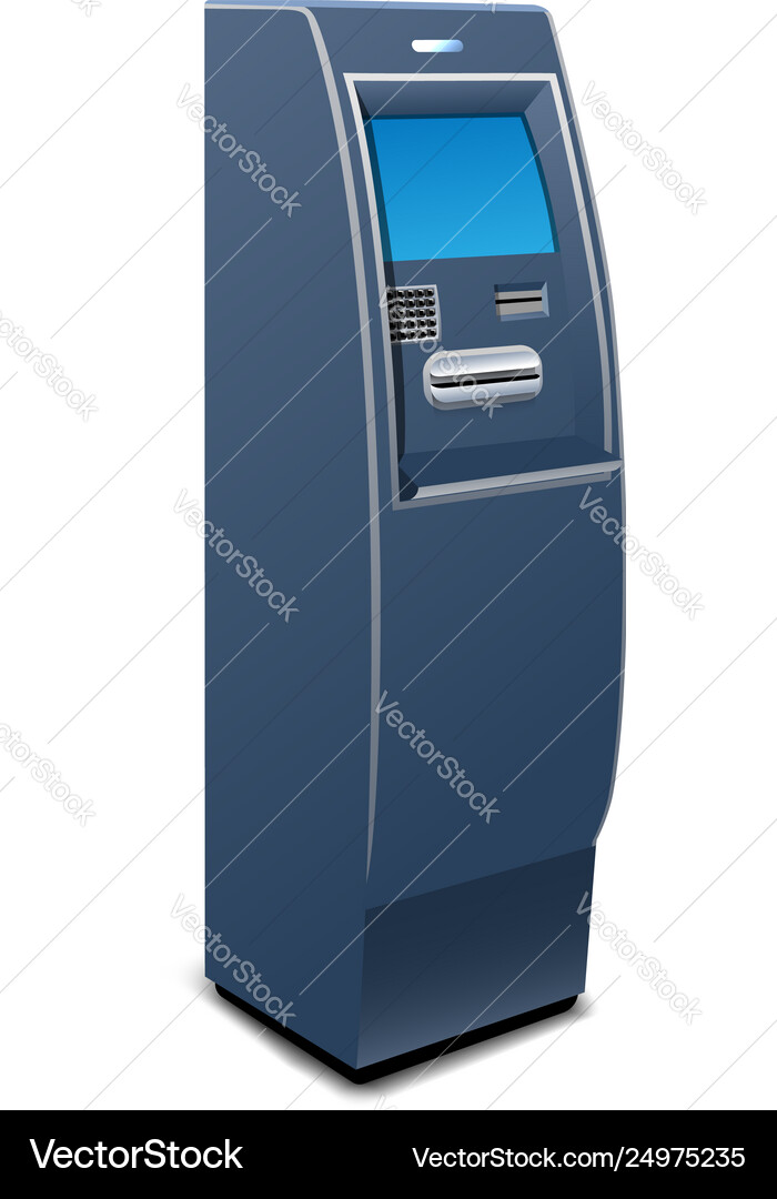 Bank atm icon realistic style Royalty Free Vector Image