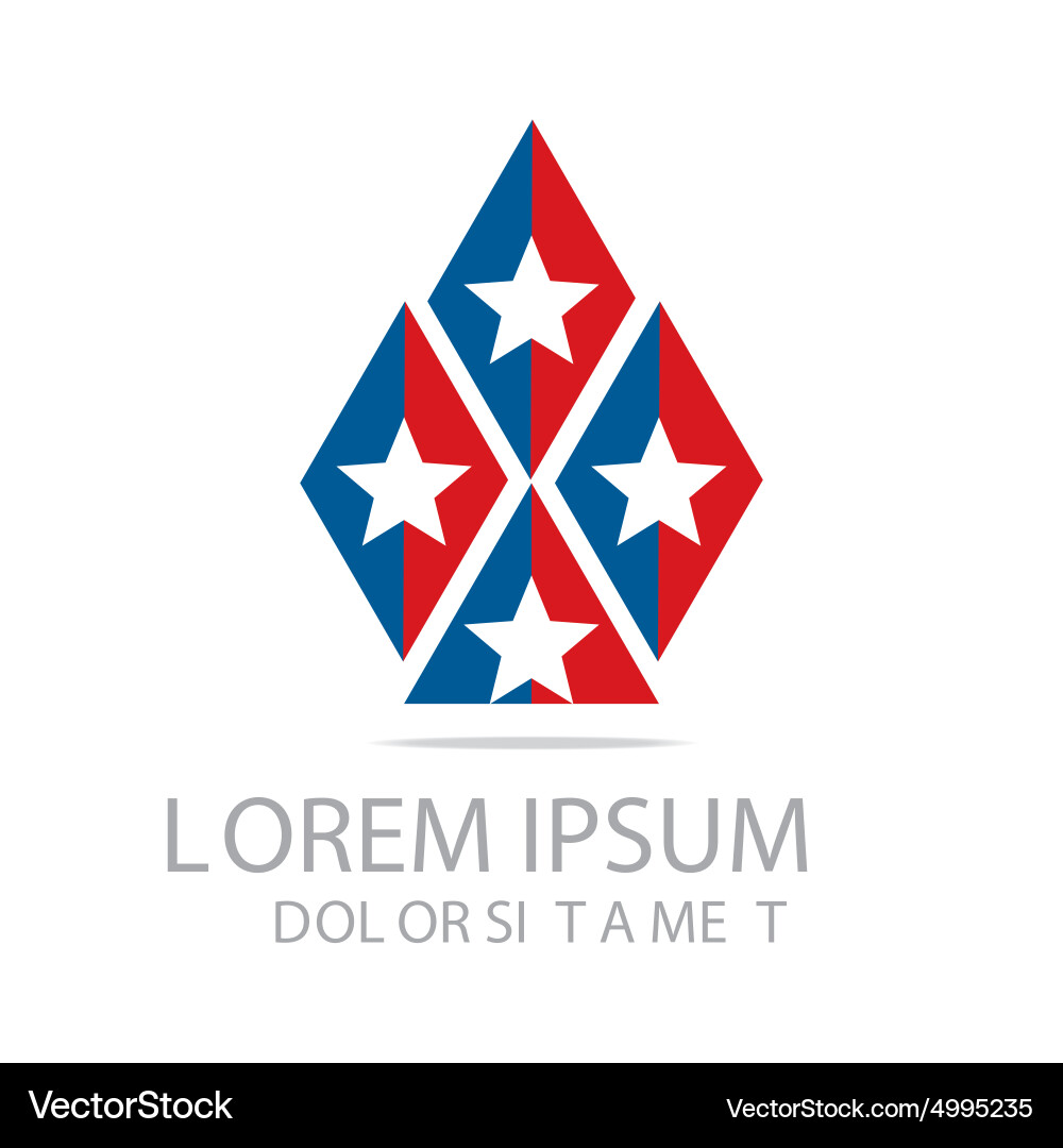 Business creative star emblem logo design icon Vector Image