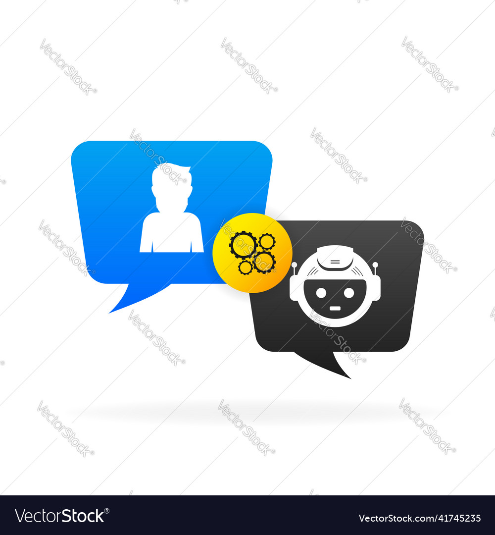 Chatbot icon concept chat bot or chatterbot Vector Image