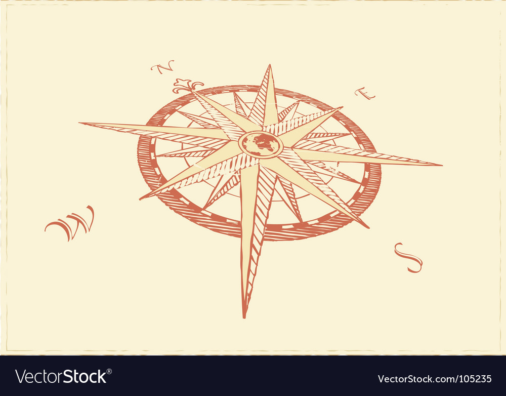Compass windrose Royalty Free Vector Image - VectorStock