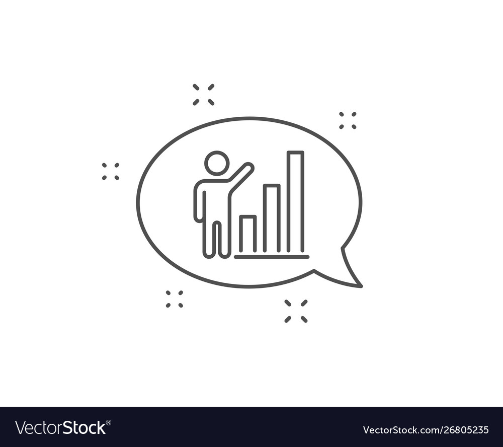 Graph line icon column chart sign Royalty Free Vector Image