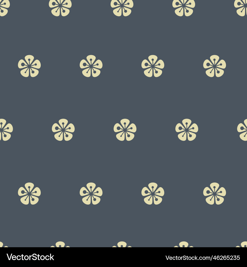 Minimalist flowers pattern plants in blossom Vector Image