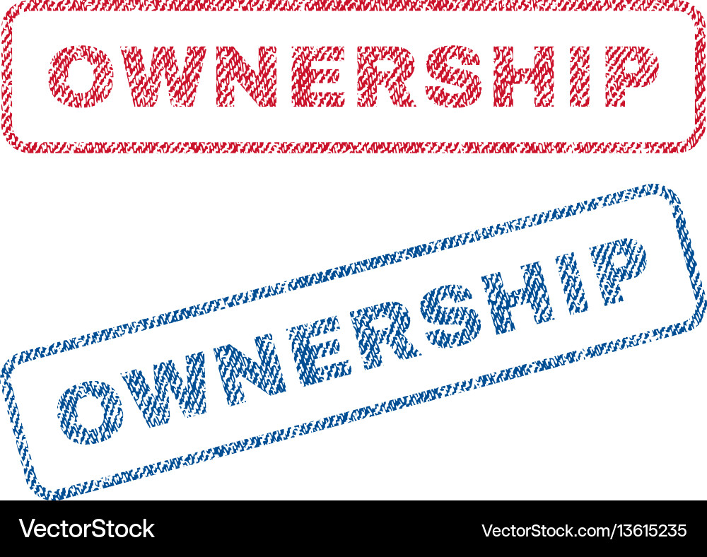 Ownership textile stamps Royalty Free Vector Image