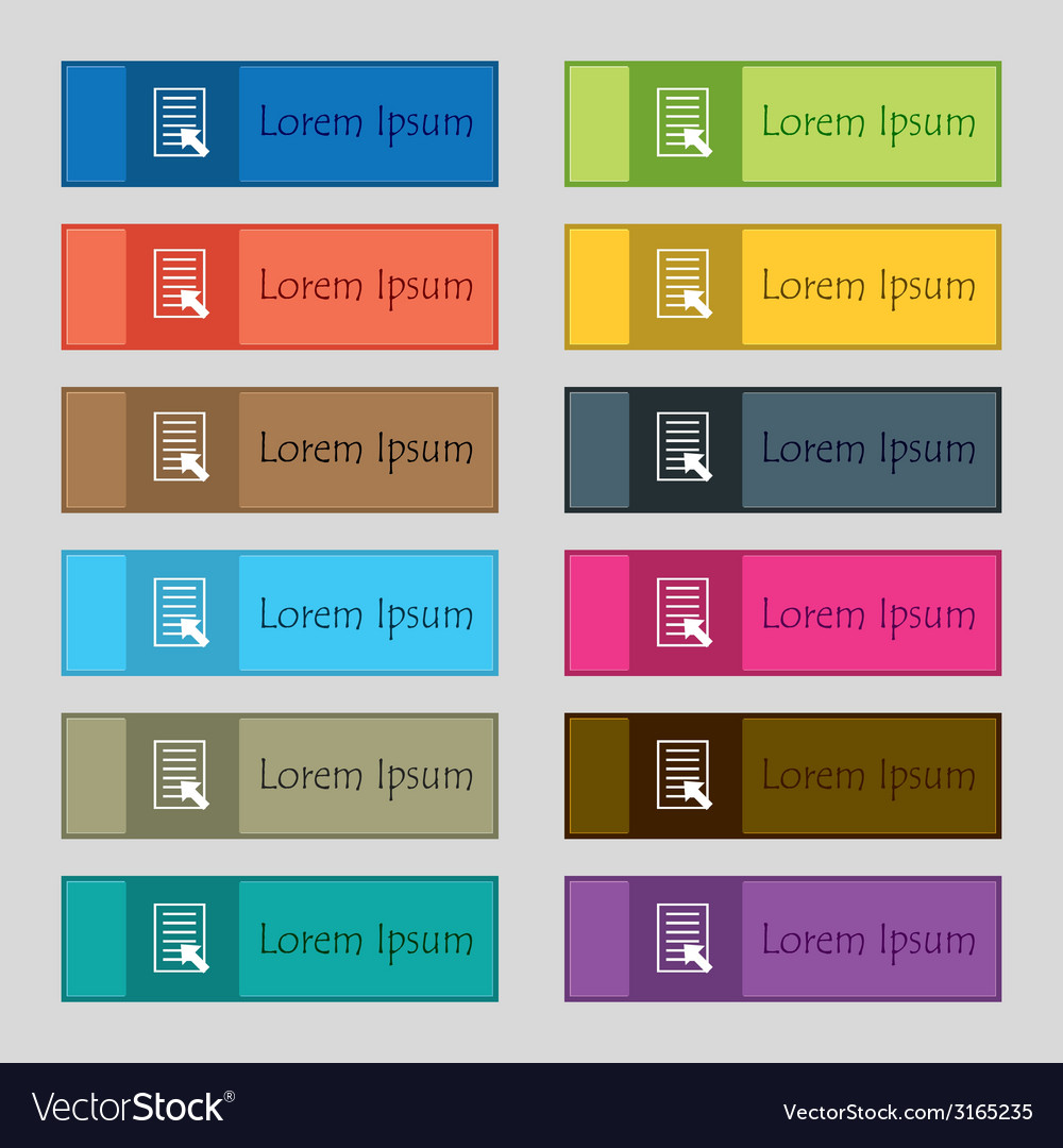 Text file sign icon file document symbol set Vector Image