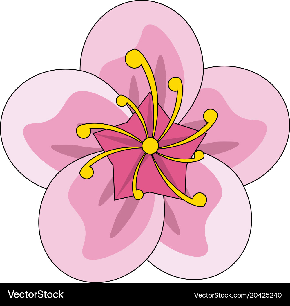 Beautiful flower symbol Royalty Free Vector Image