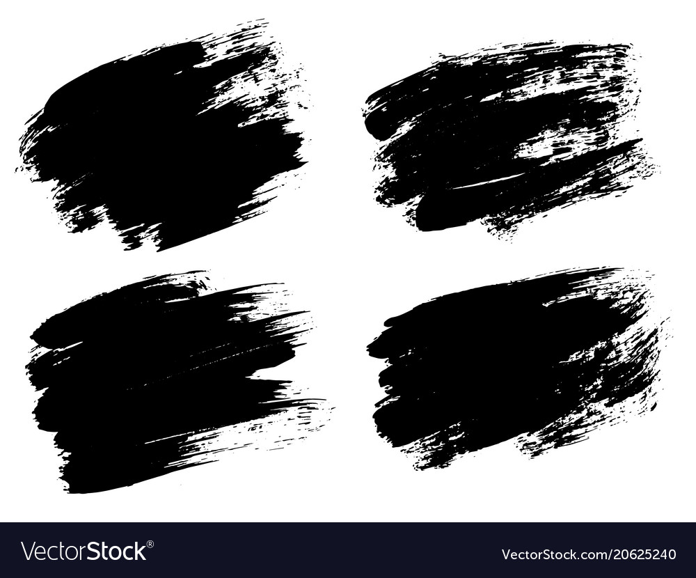 Black paint ink brush stroke brush line Royalty Free Vector