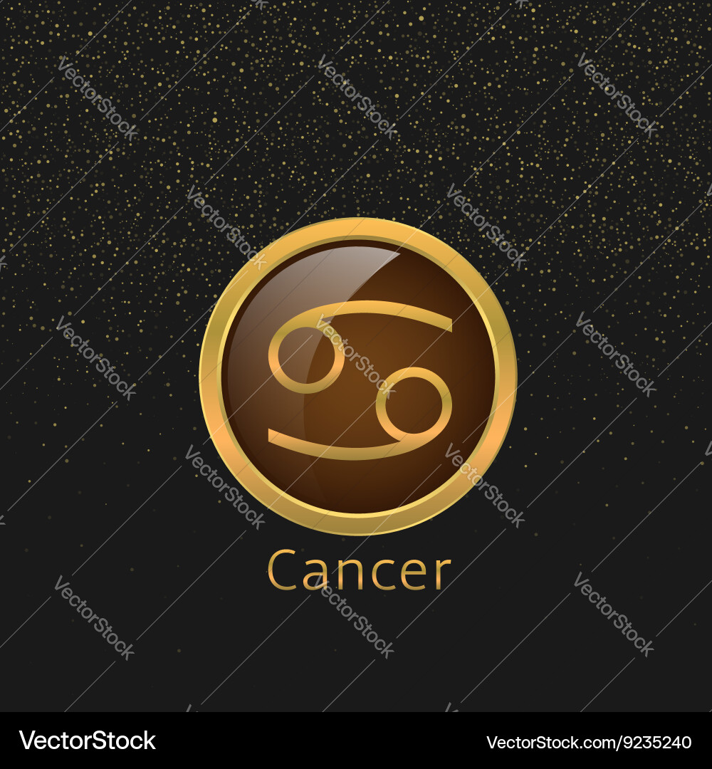 Cancer zodiac sign Royalty Free Vector Image - VectorStock