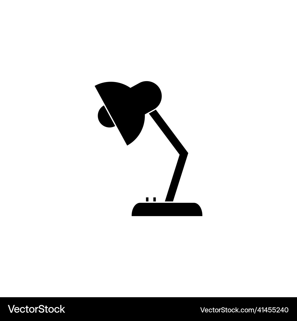 Desk light lamp icon symbol stock web Royalty Free Vector