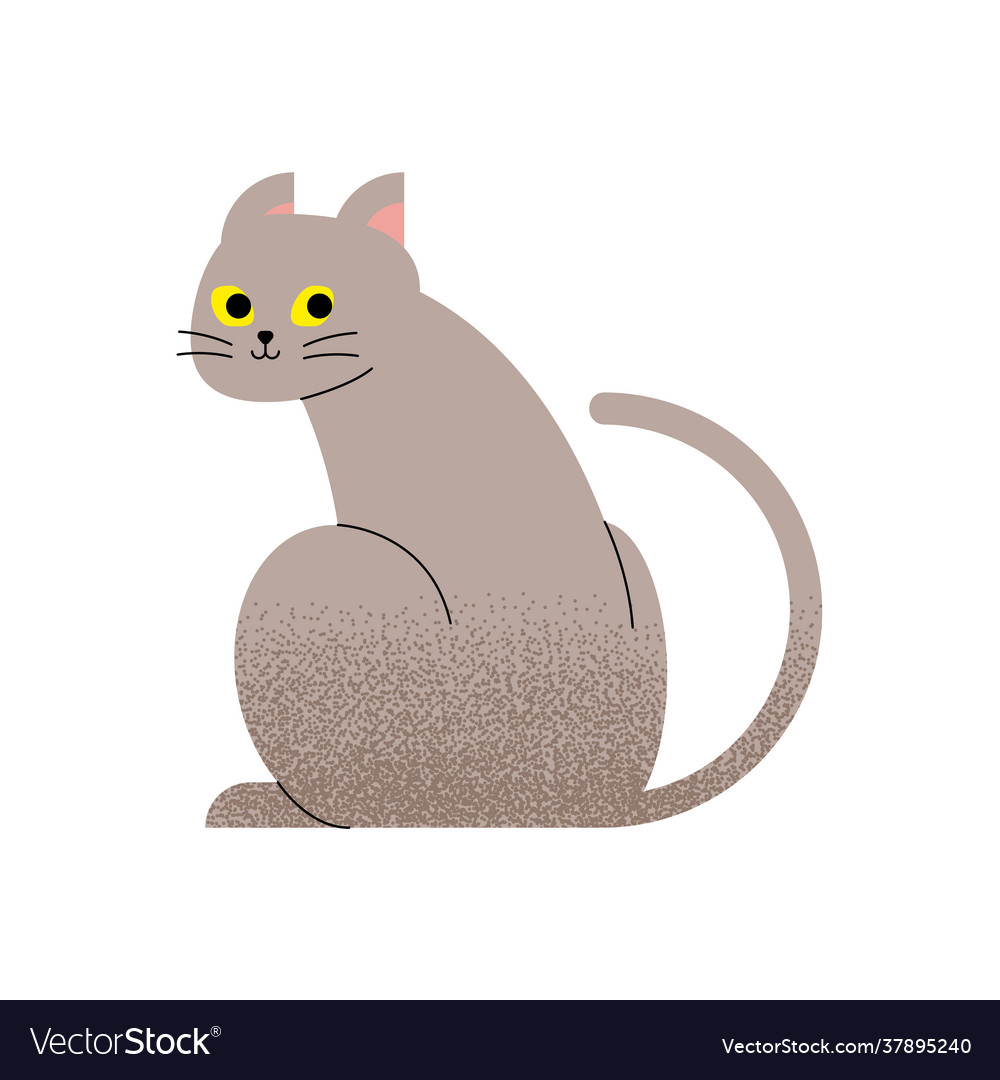 Gray cat mascot Royalty Free Vector Image - VectorStock
