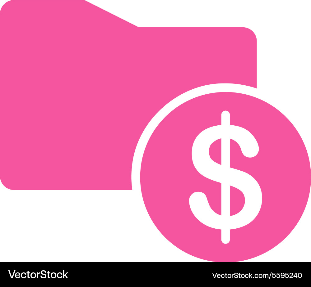 Money folder icon from business bicolor set Vector Image