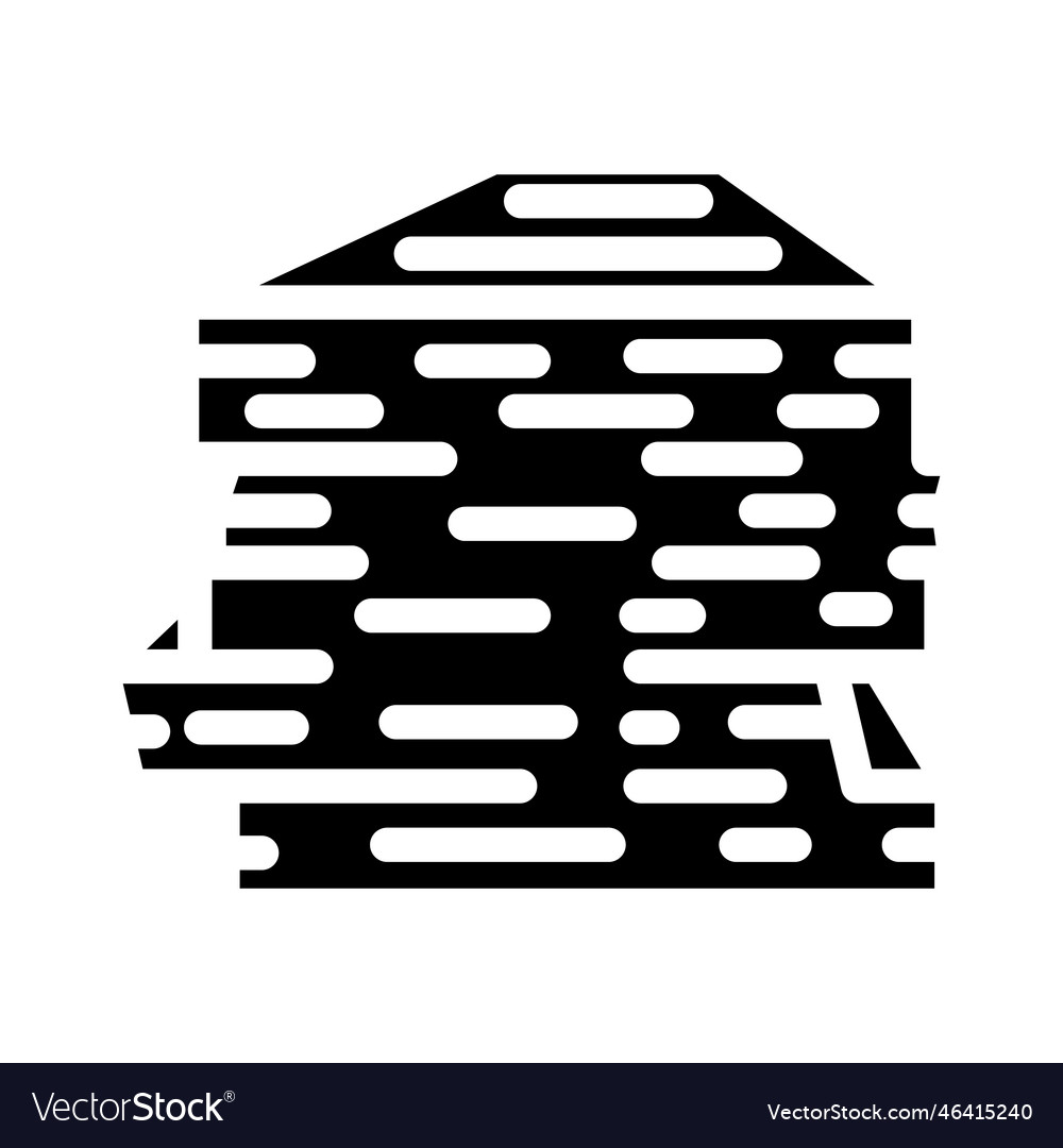 Stack Paper Document Glyph Icon Royalty Free Vector Image