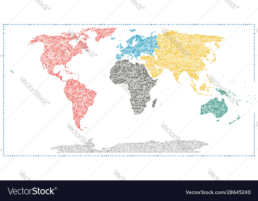 Words map Royalty Free Vector Image - VectorStock