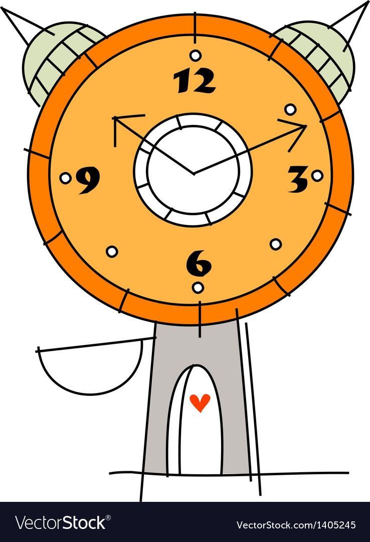 A clock tower Royalty Free Vector Image - VectorStock