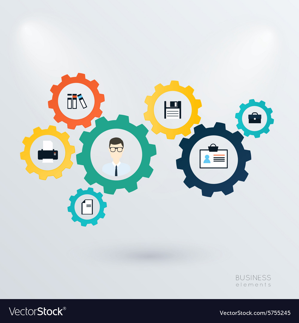 Business mechanism concept Royalty Free Vector Image Business mechanism concept Royalty Free Vector Image