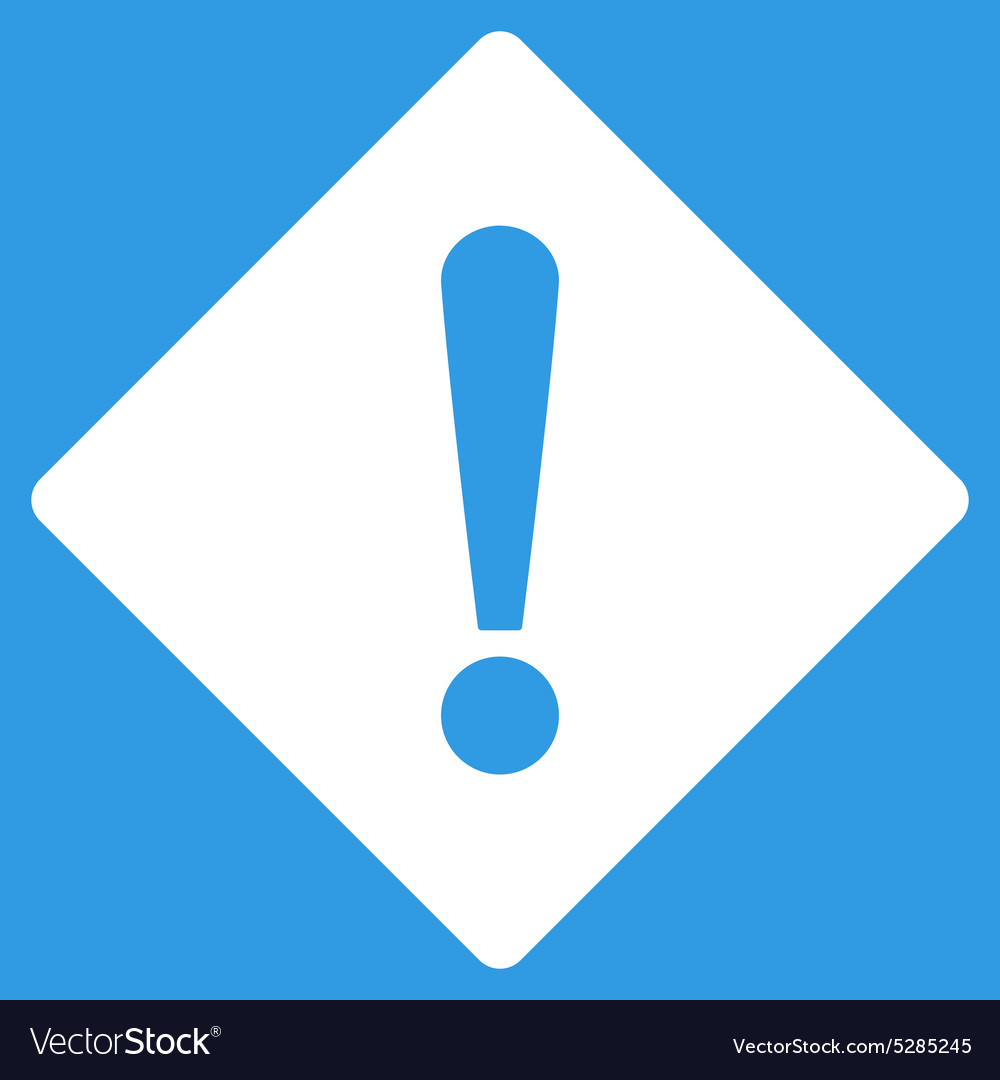 Error flat white color icon Royalty Free Vector Image