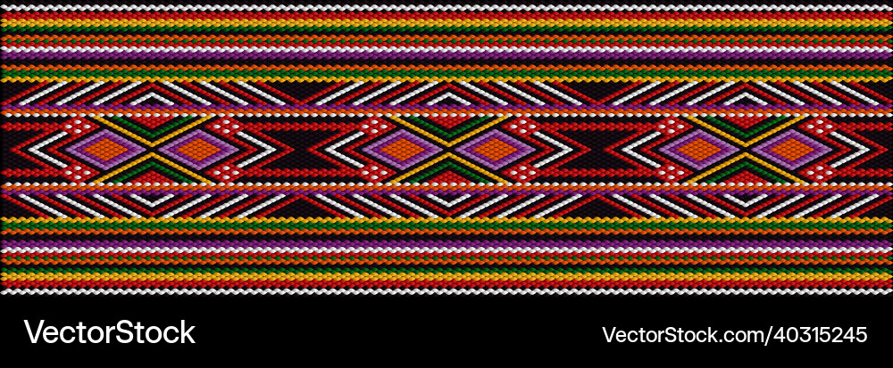 Folk ornament national pattern ethnic embroidery Vector Image
