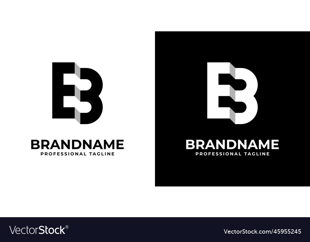 Letter eb or be monogram logo suitable for any Vector Image