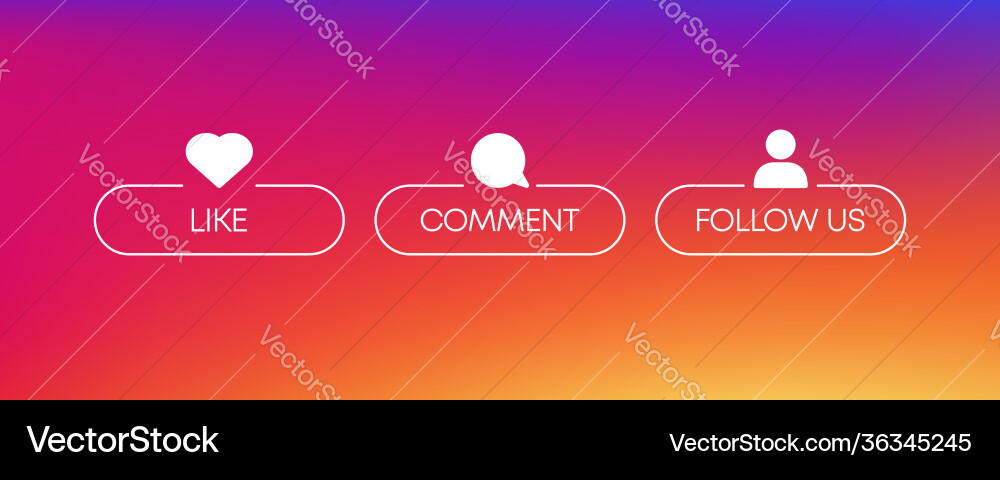 Like comment follow icon great design for any Vector Image