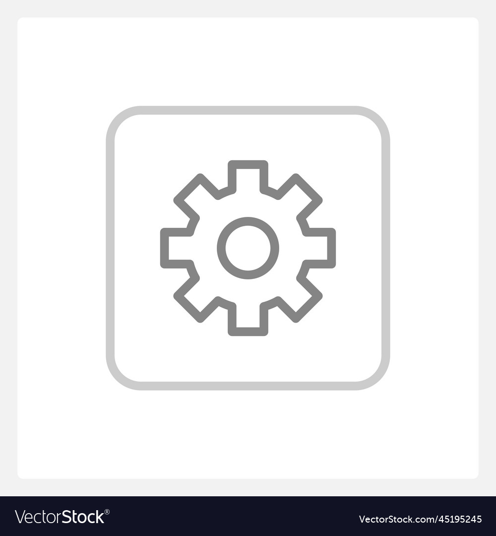 Normal Settings Button Ui Element Template Vector Image