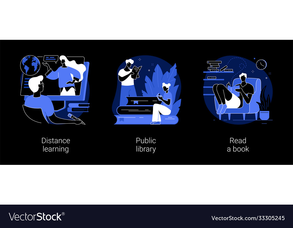 Off campus learning abstract concept Royalty Free Vector