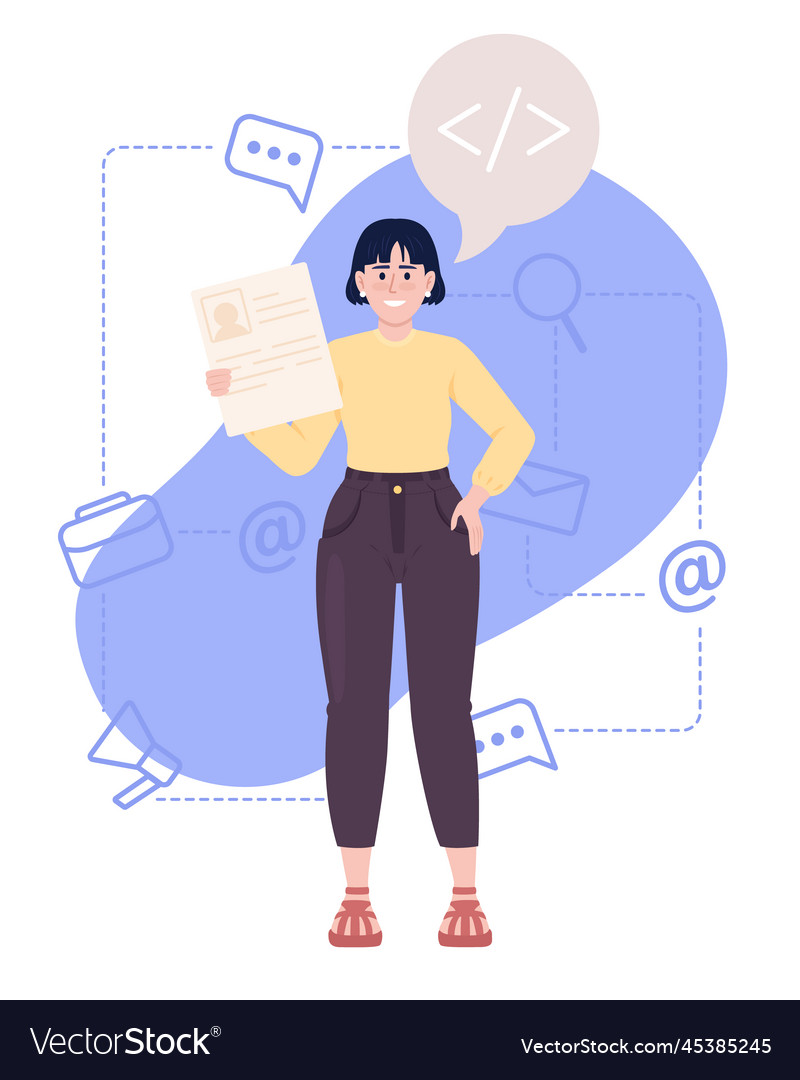 Qualified programmer searching for job 2d isolated