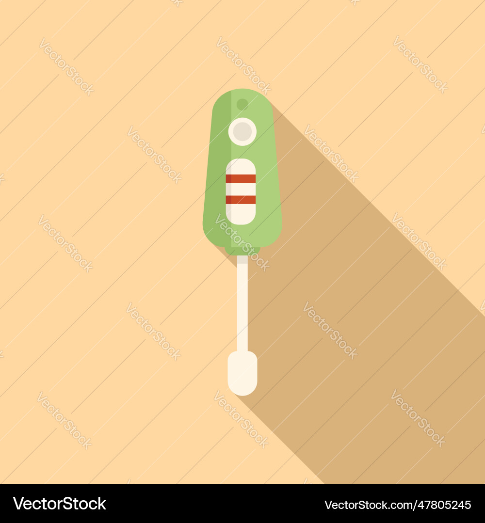 Test swab icon flat pcr data Royalty Free Vector Image