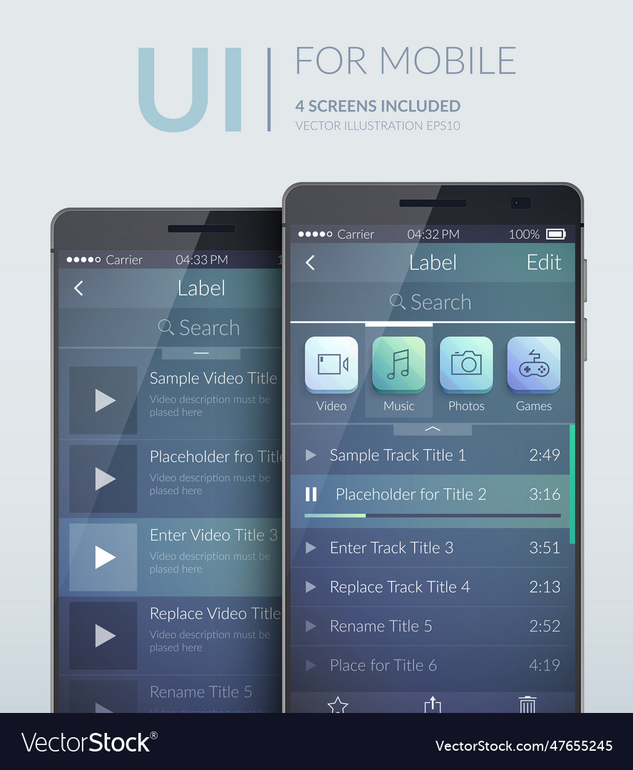 Ui design concept ui design concept Royalty Free Vector