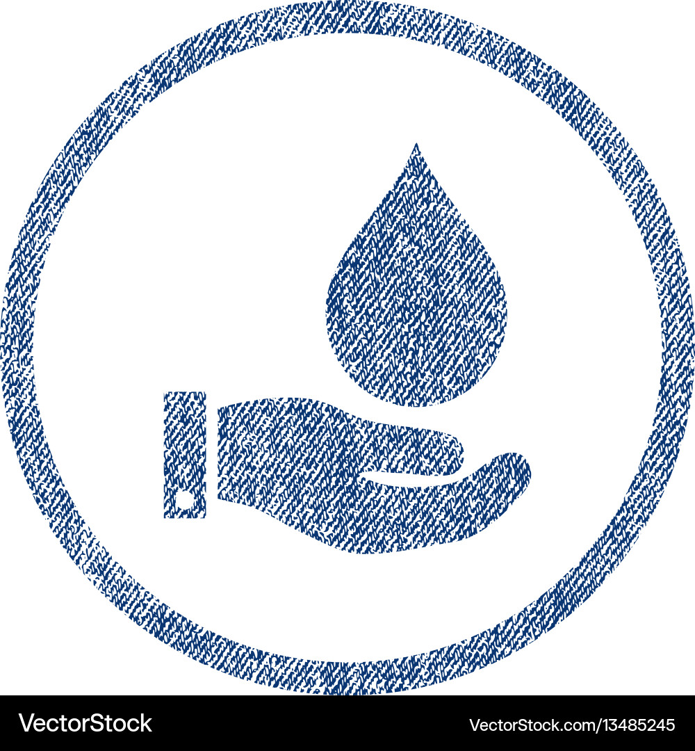 Water service fabric textured icon Royalty Free Vector Image