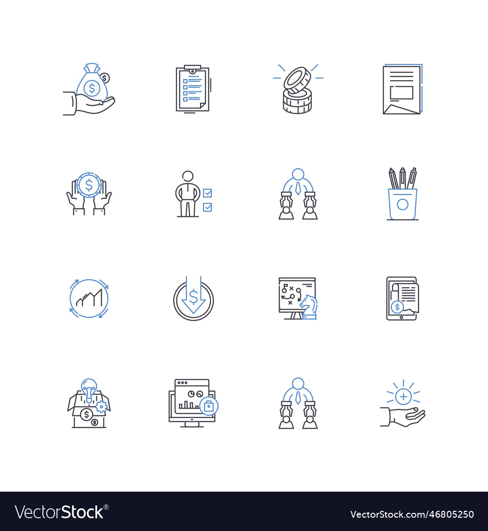 Appraise line icons collection evaluate Royalty Free Vector Appraise line icons collection evaluate Royalty Free Vector