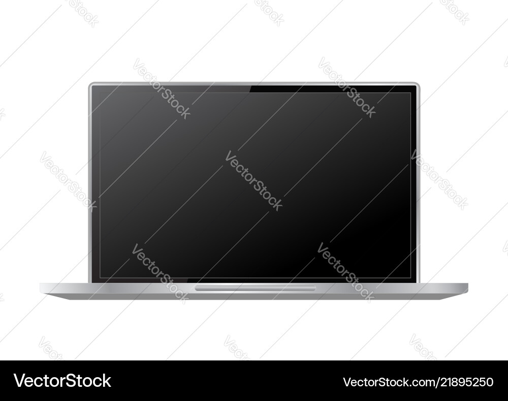 Blank screen realistic laptop on a white Vector Image