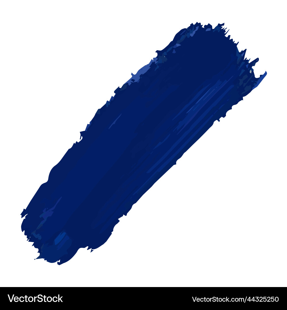 Blue brush stroke acrylic paint texture design Vector Image
