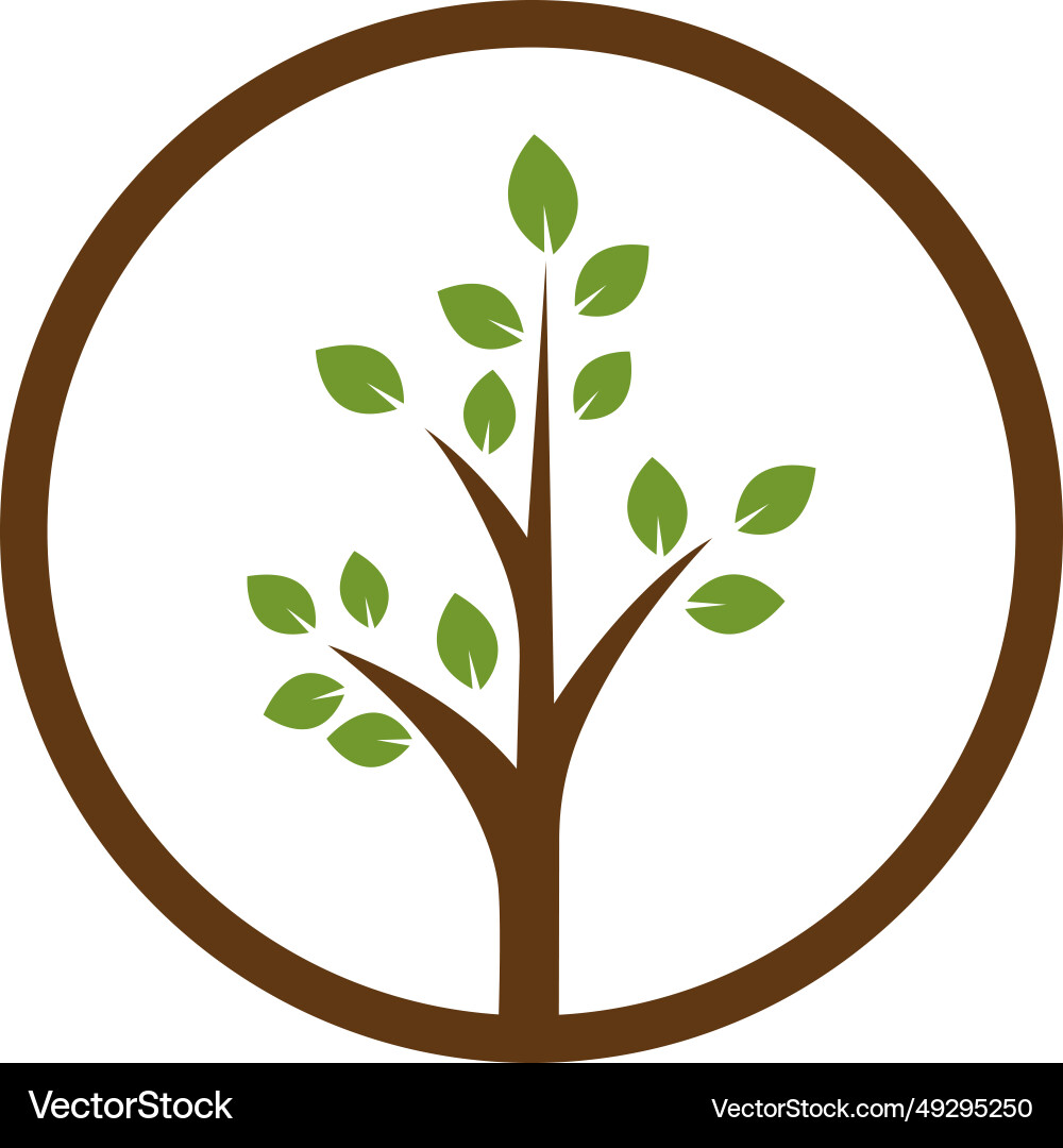 Farm plant logo design Royalty Free Vector Image